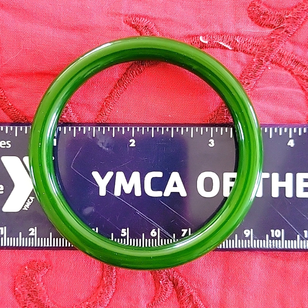 Natural Hetian Jade Apple Green Bangle Gem